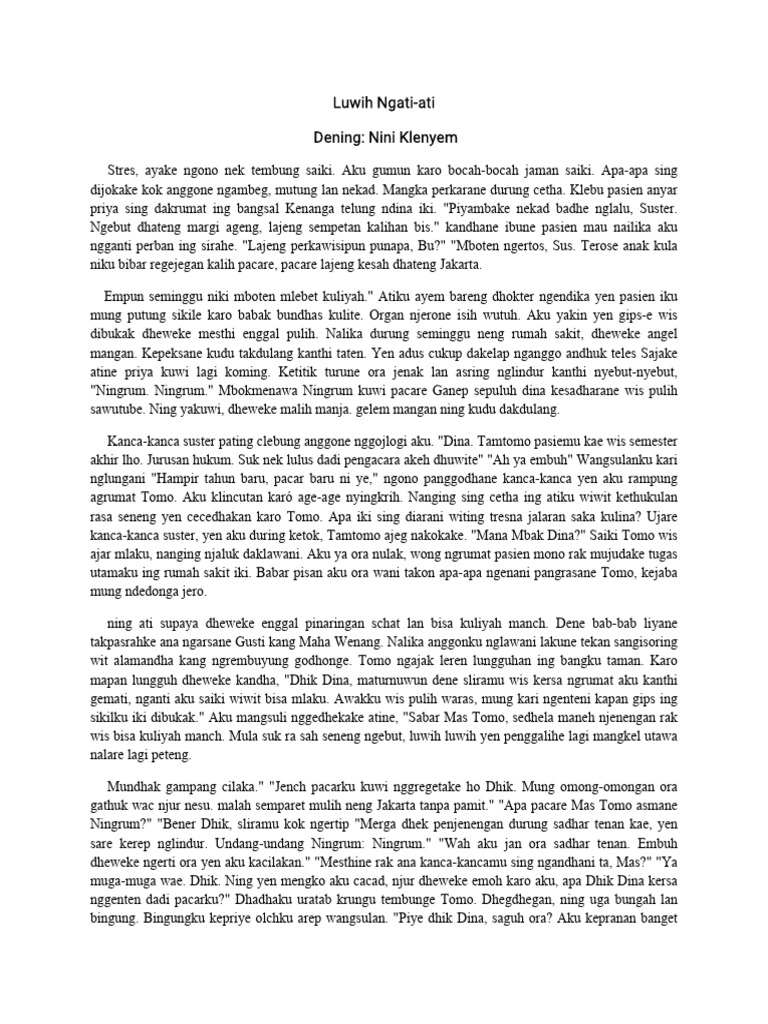 Luwih Ngati-Ati | PDF