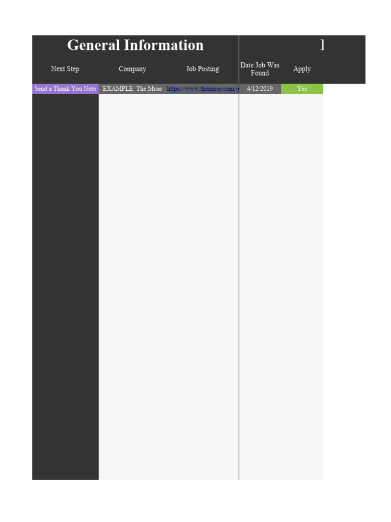 Job Application Tracker Template | PDF