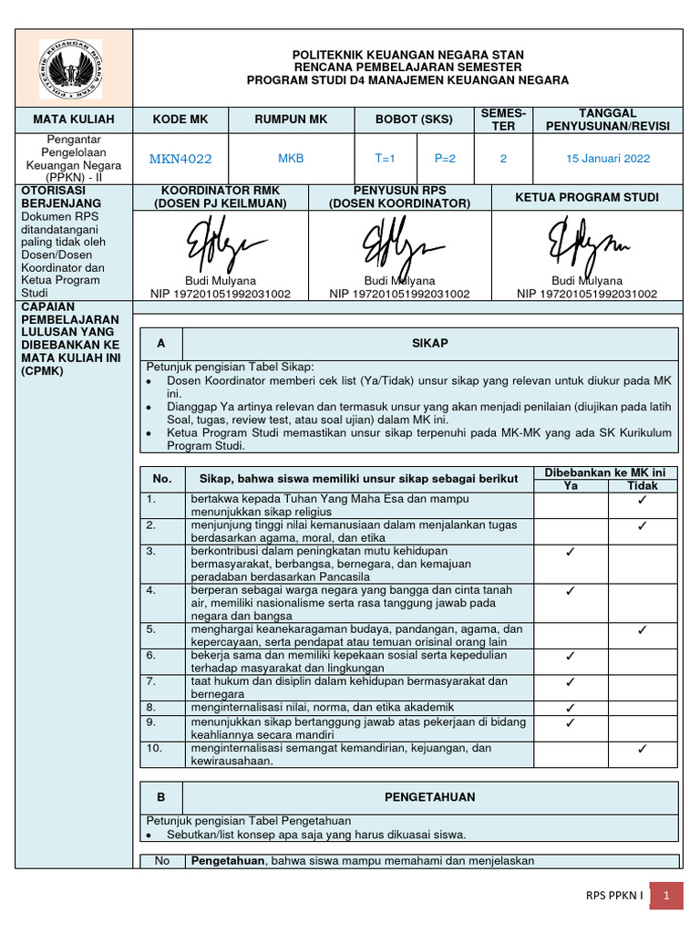 Revised - RPS PPKN 2 - DIV MKN - 18feb2022 | PDF
