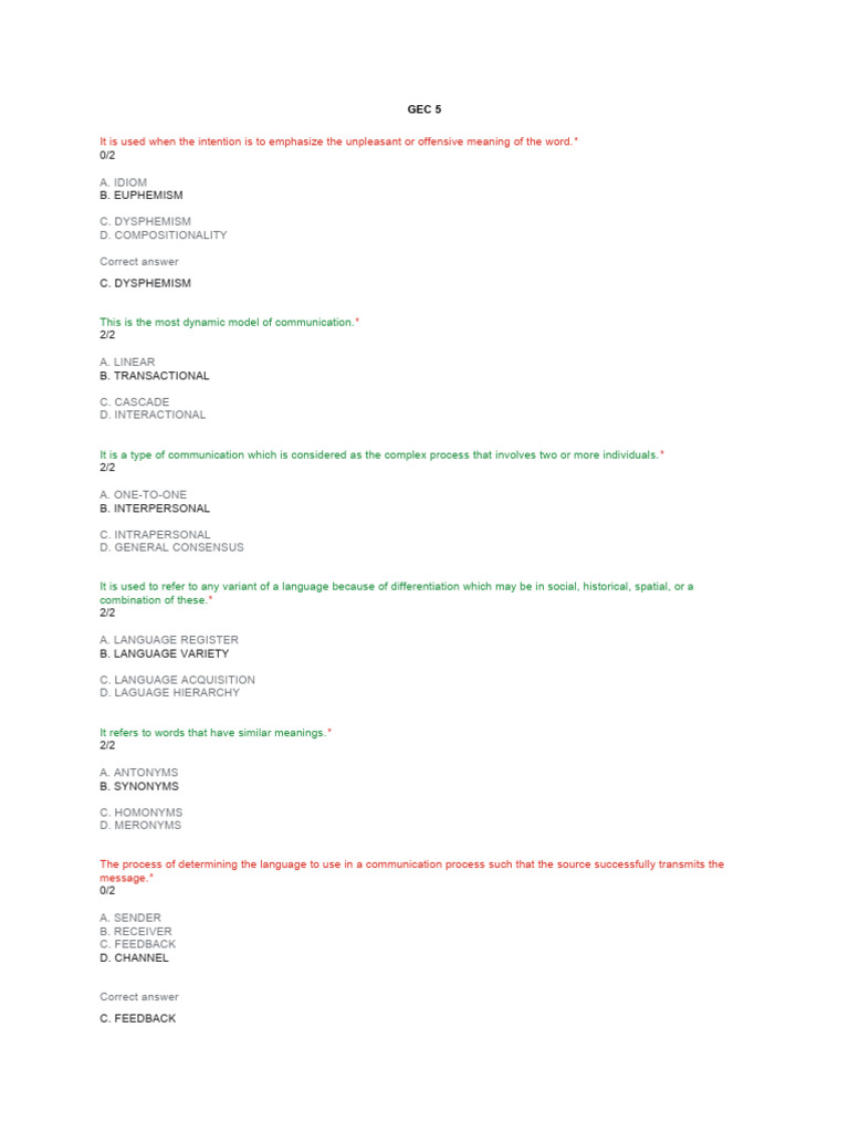 Gec 5 | PDF | Communication | Linguistics