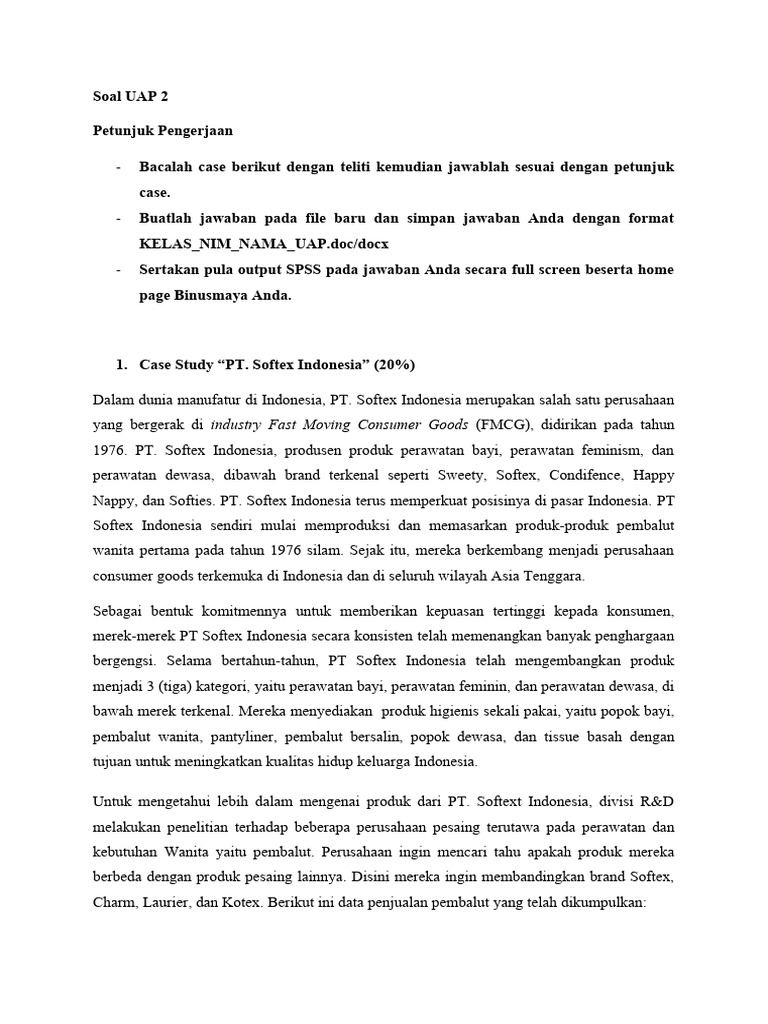 Soal UAP 2 Business Statistic 2023 | PDF