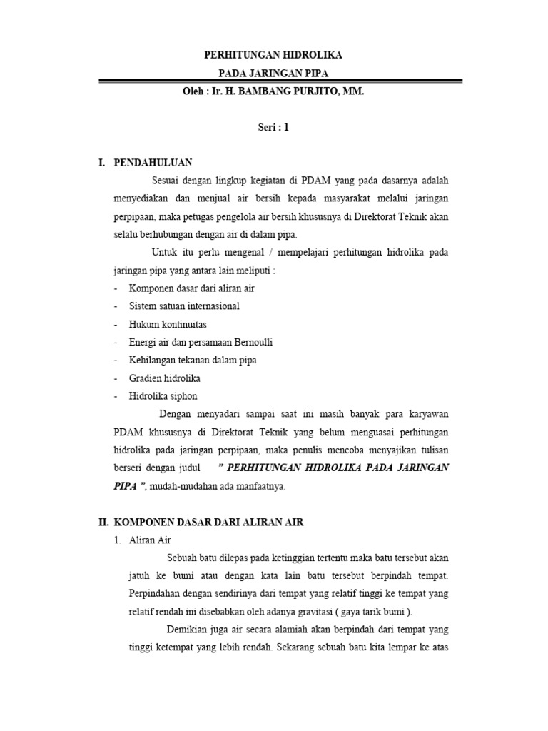 Dasar2 Hidrolika | PDF