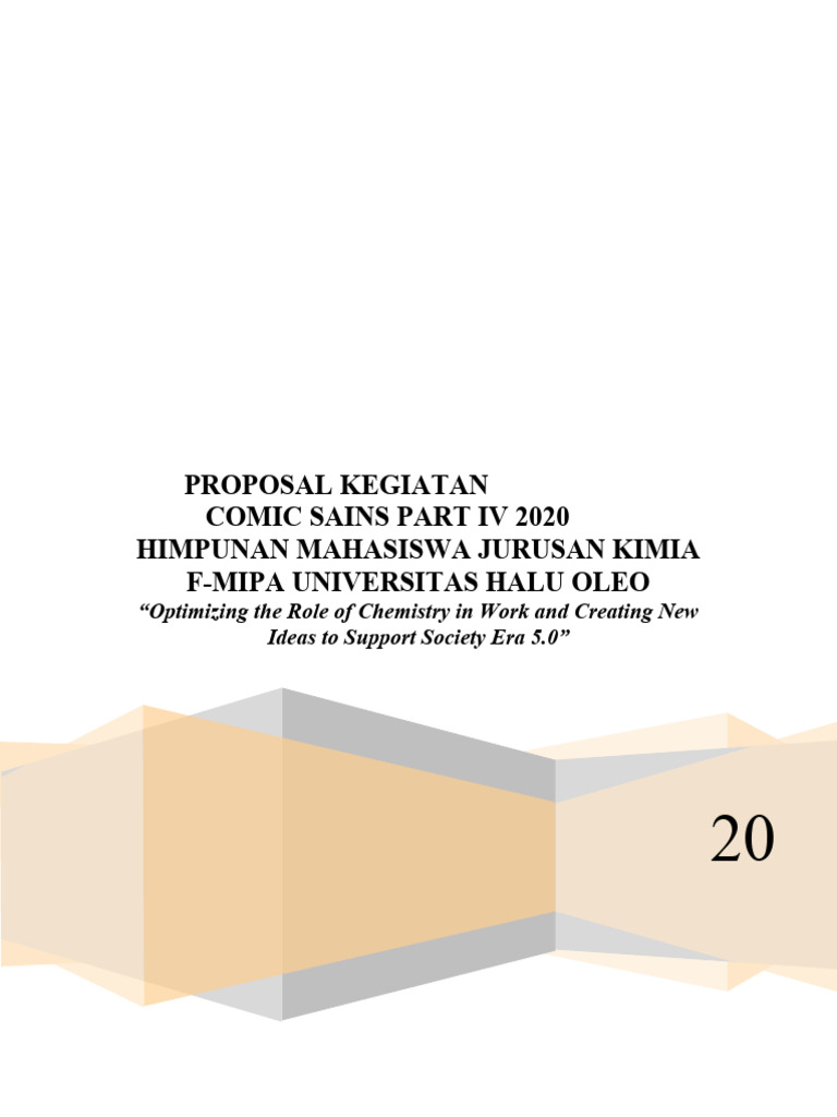 Proposal Comic Sains Part Iv 2020 | PDF