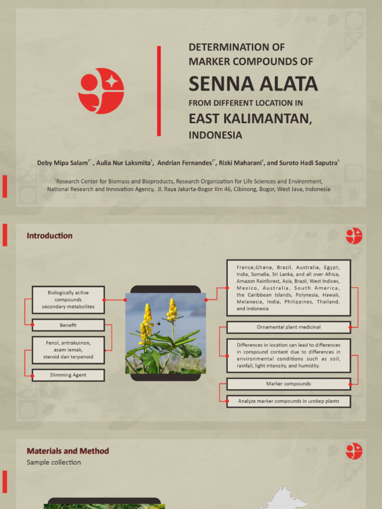 Determination of Marker Compounds of Senna Alata From | PDF Determination of Marker Compounds of Senna Alata From | PDF