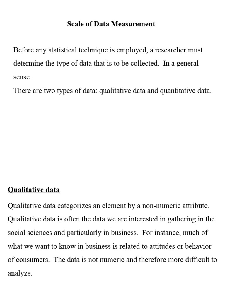 Scale Of Data Measurement Pdf Level Of Measurement Mean
