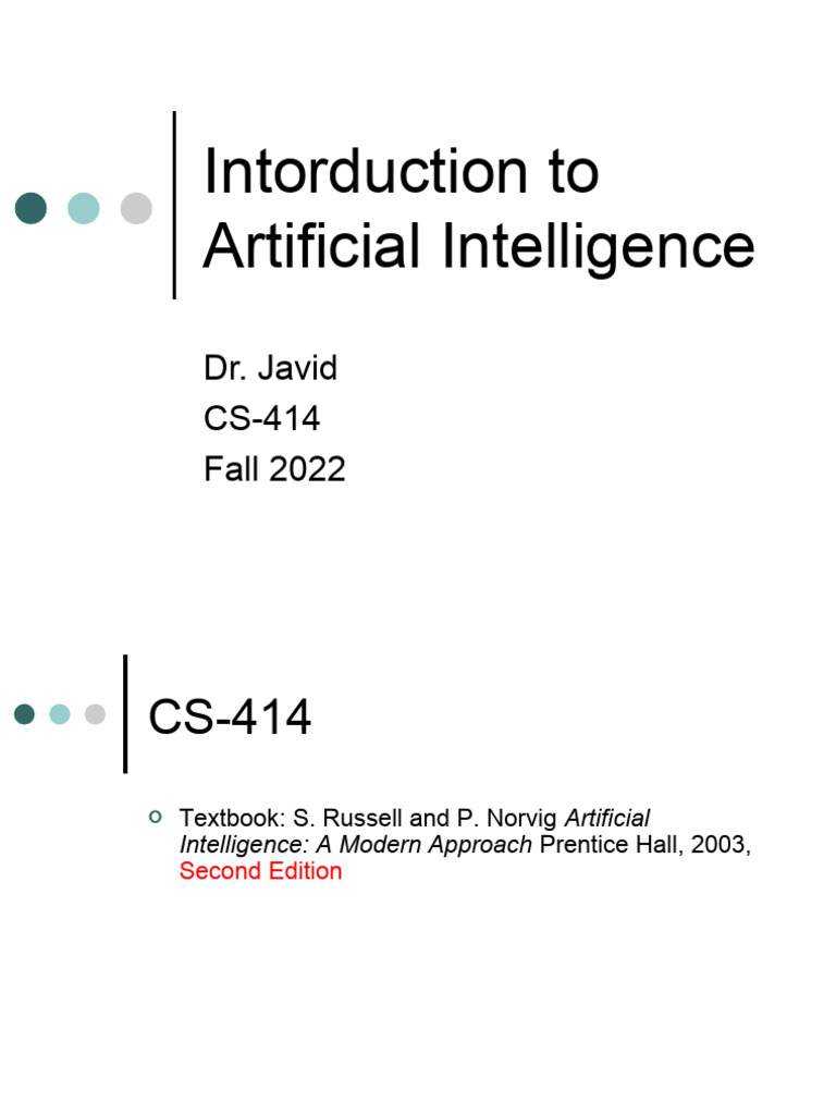Lecture 01 (Introduction) | PDF | Artificial Intelligence ... Lecture 01 (Introduction) | PDF | Artificial Intelligence ...