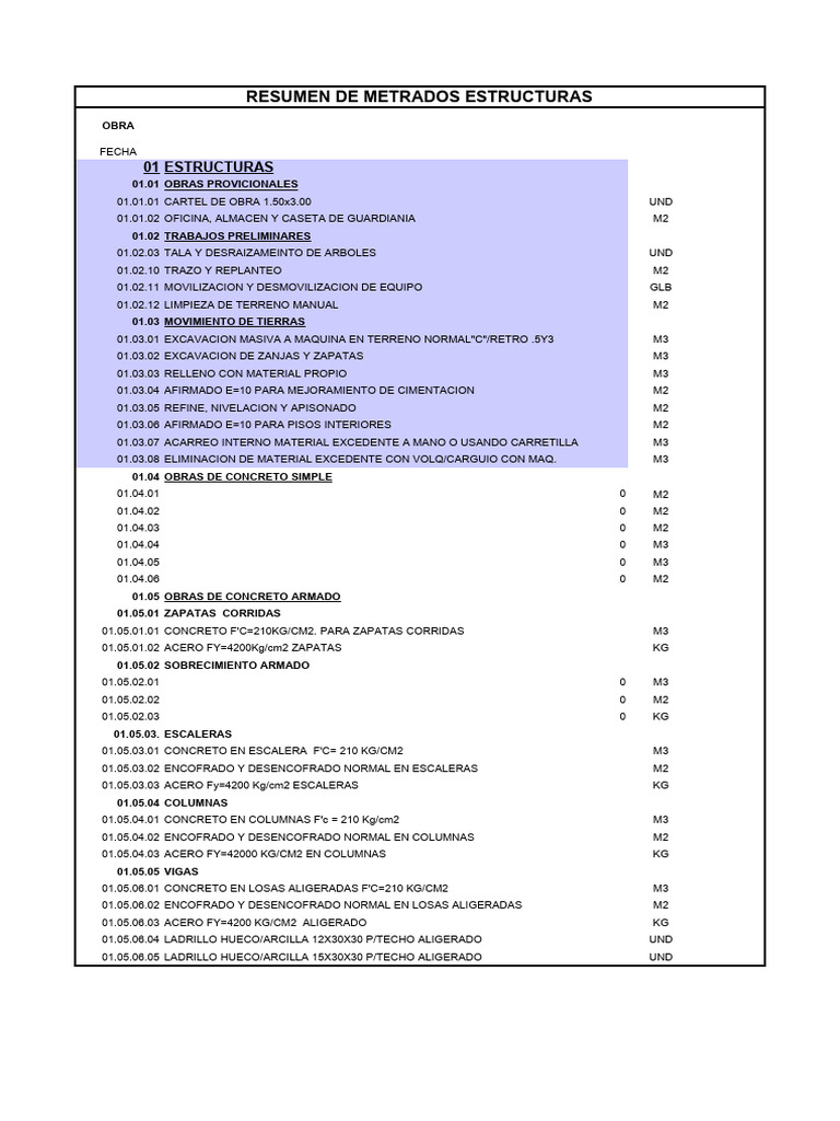 Estructuras Guia - Jxls | PDF