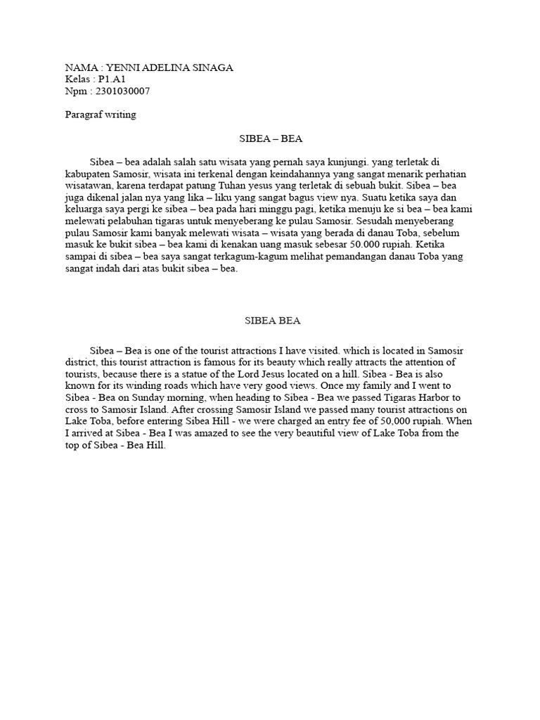 Keindahan Wisata Sibea-Bea Samosir | PDF