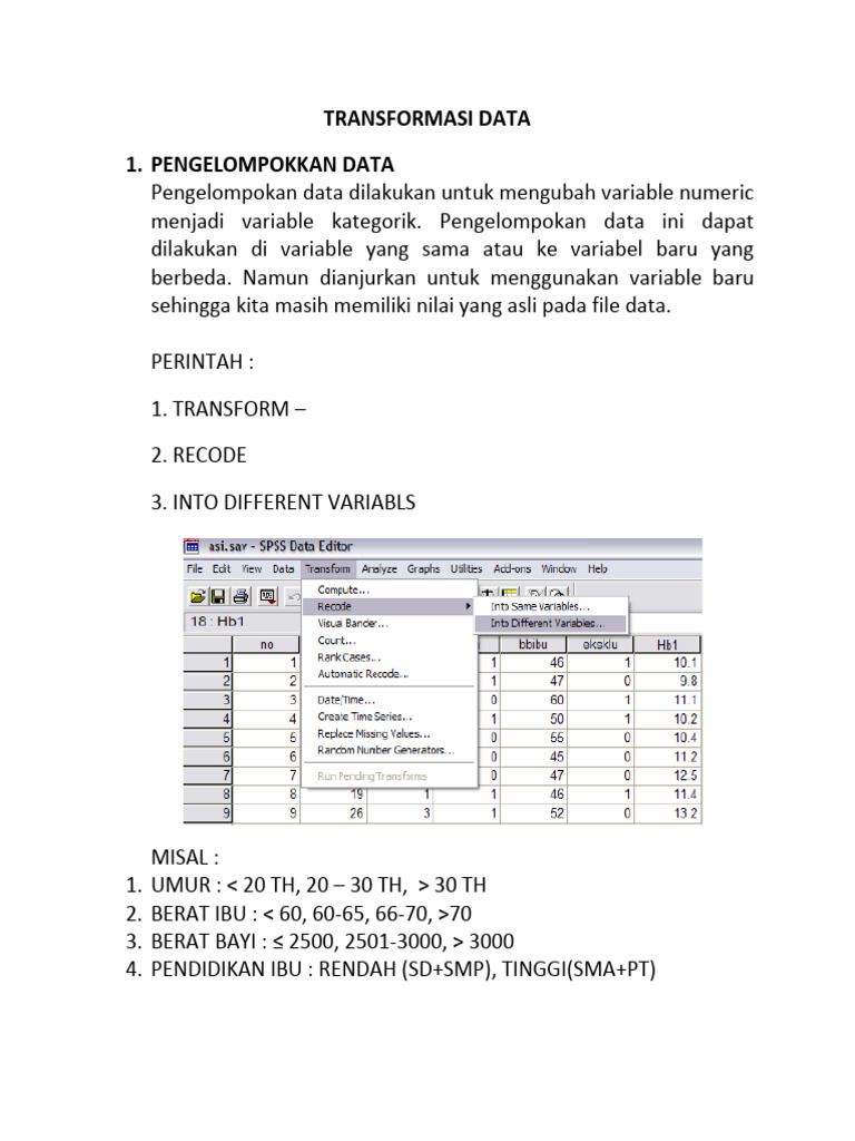 Transformasi Data | PDF