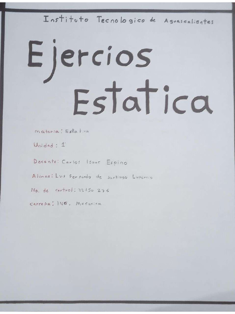 Ejercicios Estatica | PDF