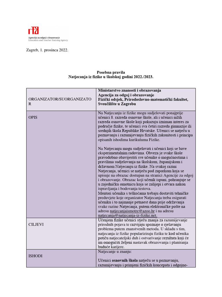 Posebna Pravila Za Fiziku | PDF