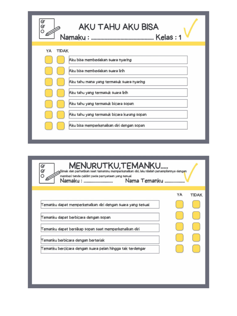 Penilaian Diri Dan Antar Teman | PDF