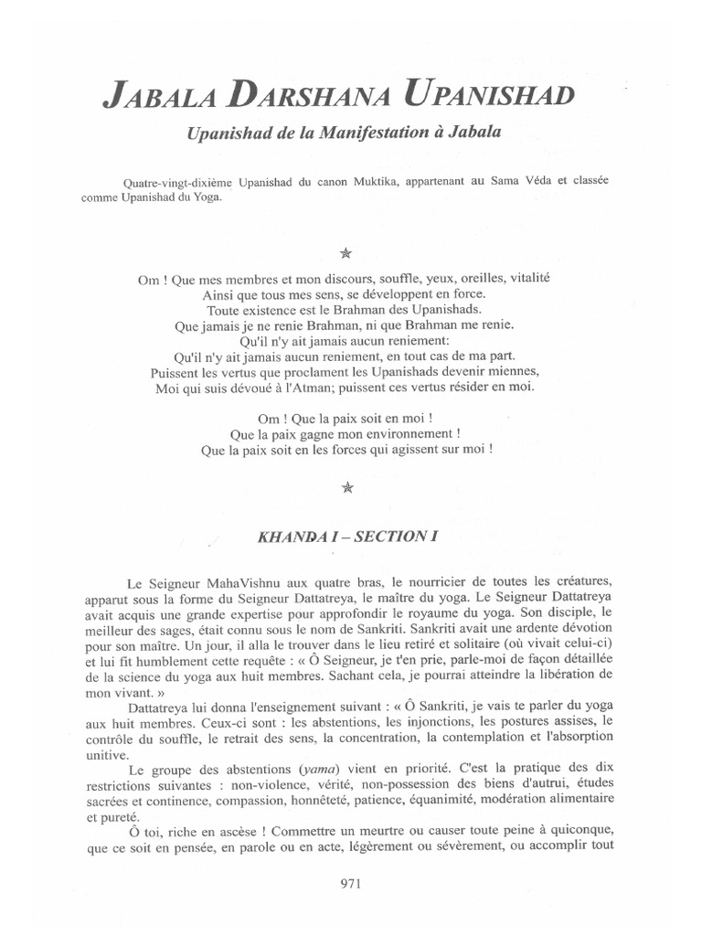 Jabala Darshan Upanishad 1-2 | PDF