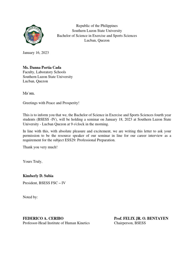 Letter For Speaker | PDF