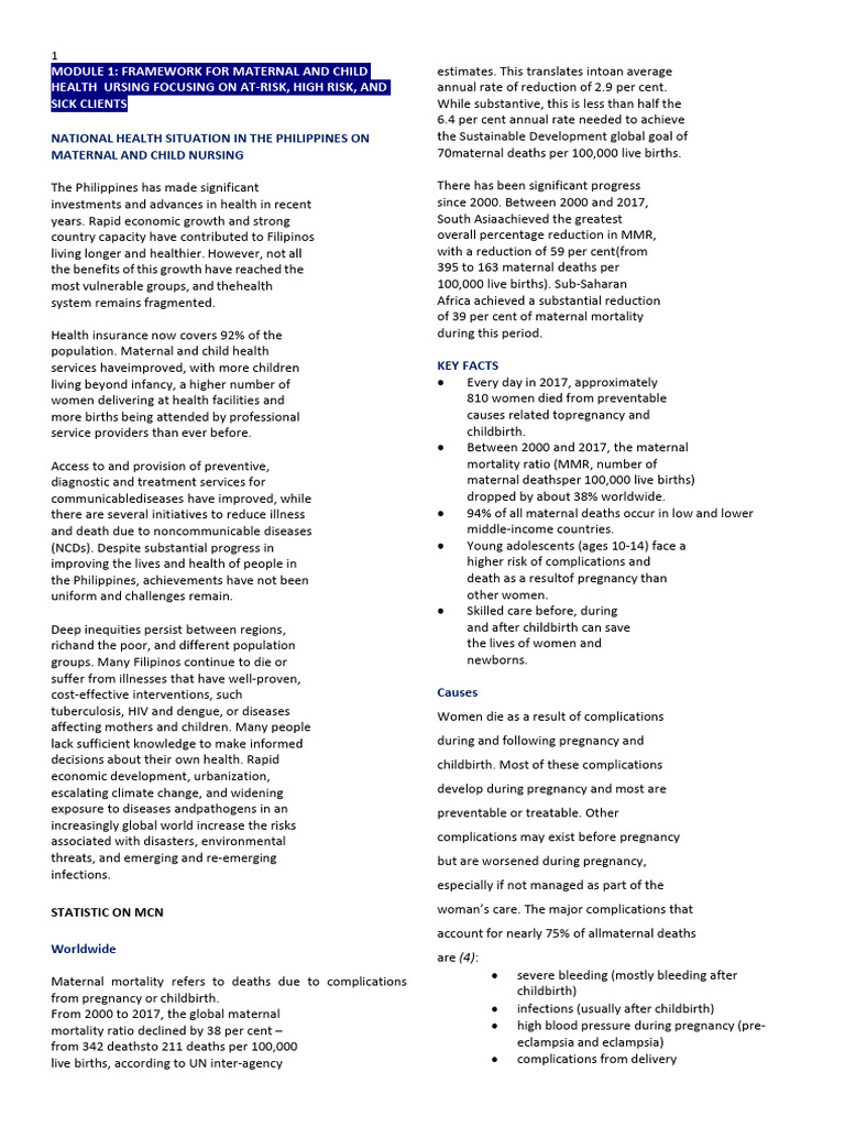 NCM 109 Trans | PDF | Maternal Death | Heart