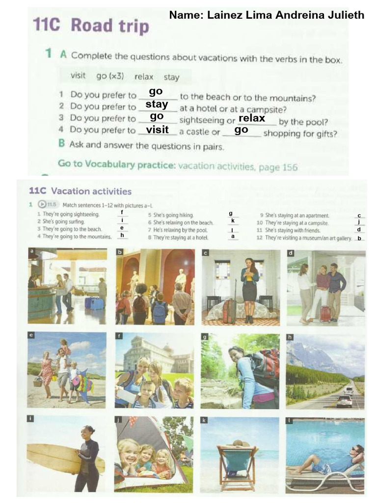 UNIT 11 C - Road Trip | PDF