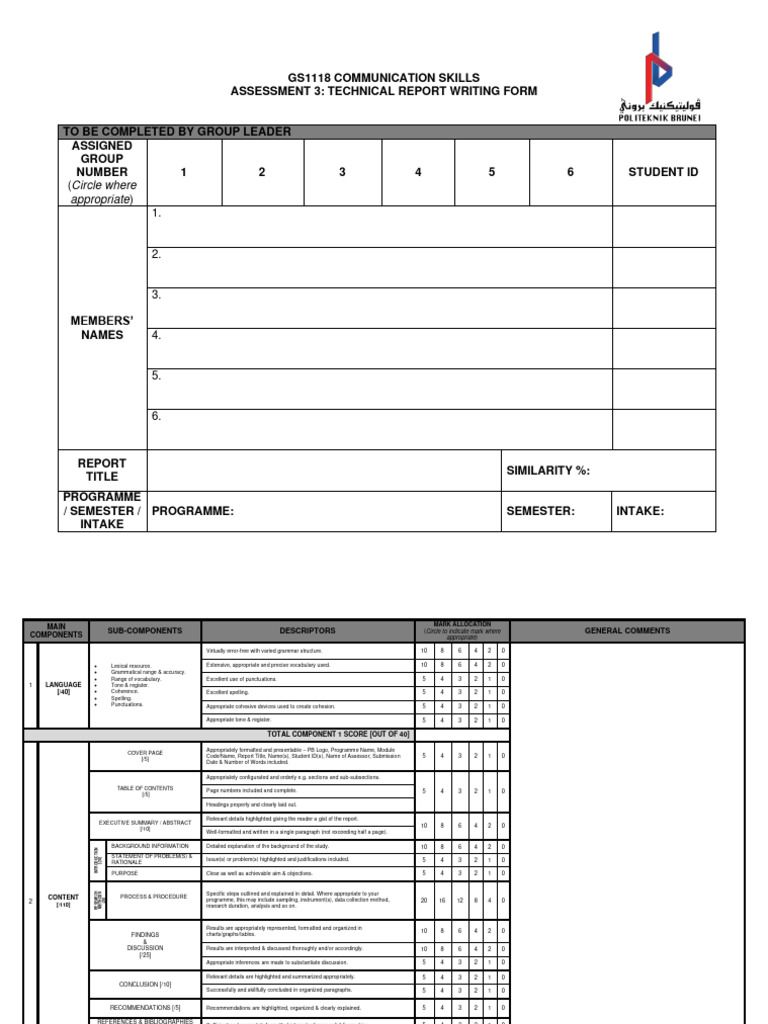 GS1118 WRITTEN REPORT FORM - Revised | Download Free PDF | Human ...