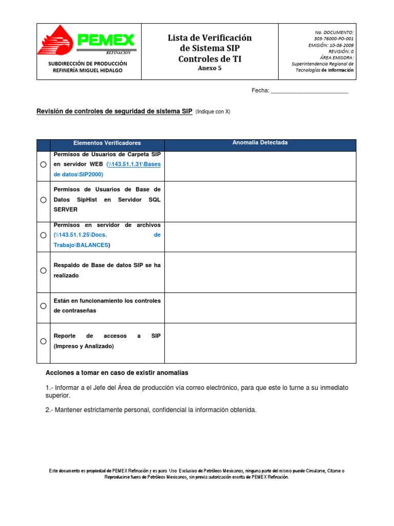 CheckList SIP (Sin Lista | PDF | protocolo de Iniciacion de Sesion ...