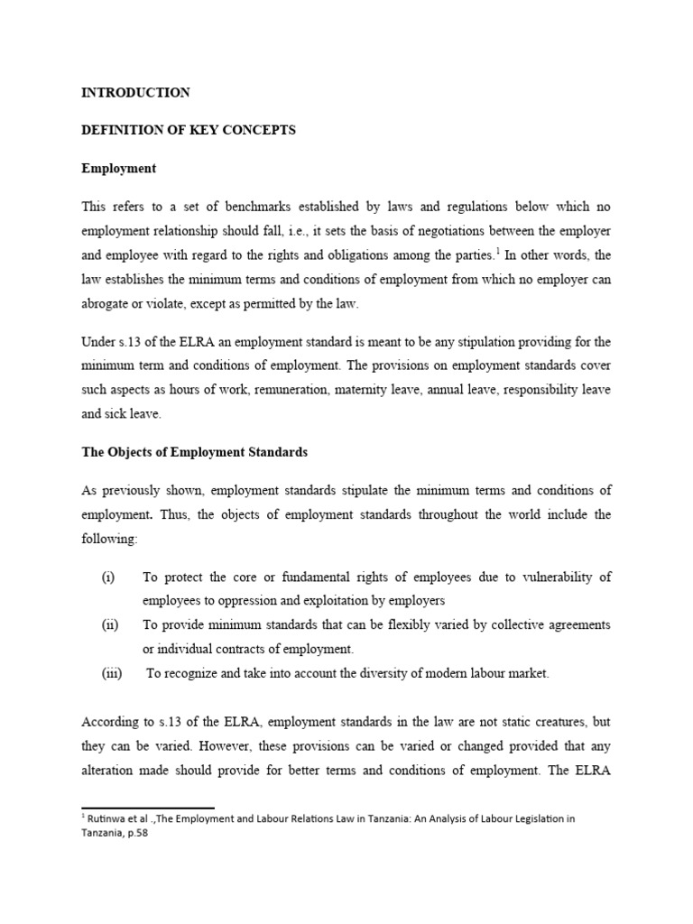 Employment Standards and Definitions | PDF | Cost Of Living | Employment