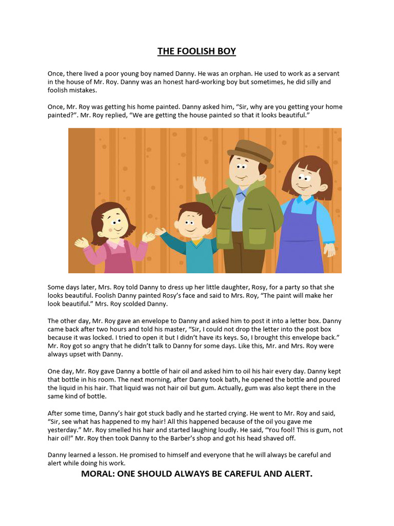 Class 1 - The Foolish Boy | PDF