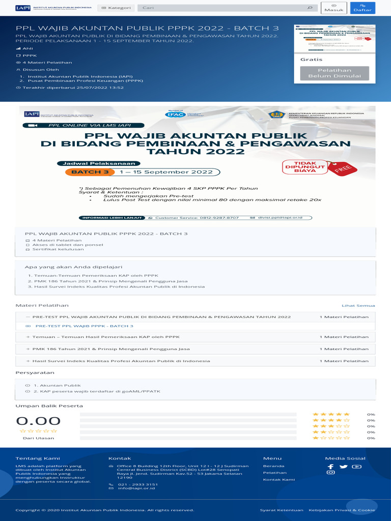 PPL Wajib Akuntan Publik PPPK 2022 Batch 3 | PDF