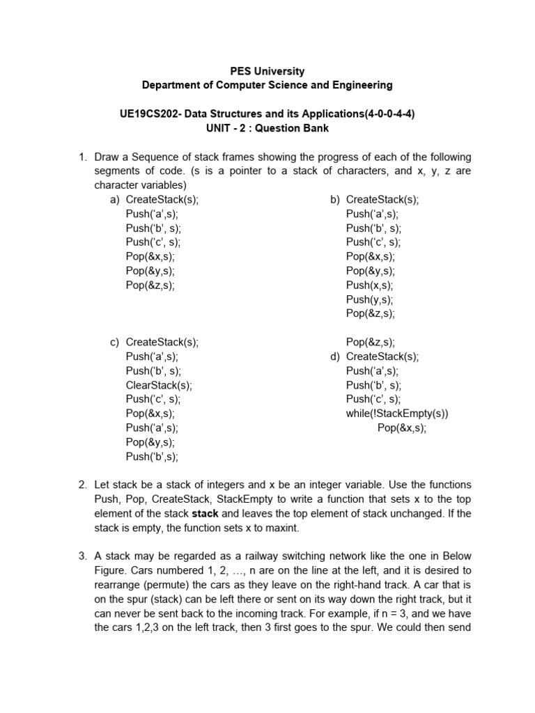 QB Dsa | PDF | Queue (Abstract Data Type) | Computer Science