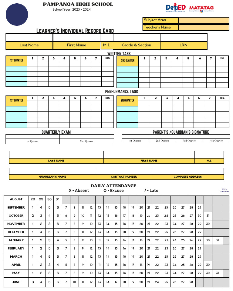 Pampanga High School Learner Record | PDF