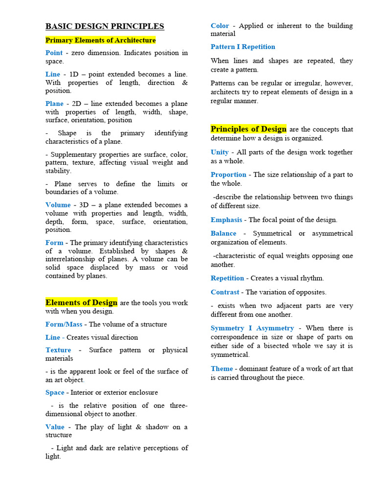 Basic Design Principles | PDF | Symmetry | Geometry