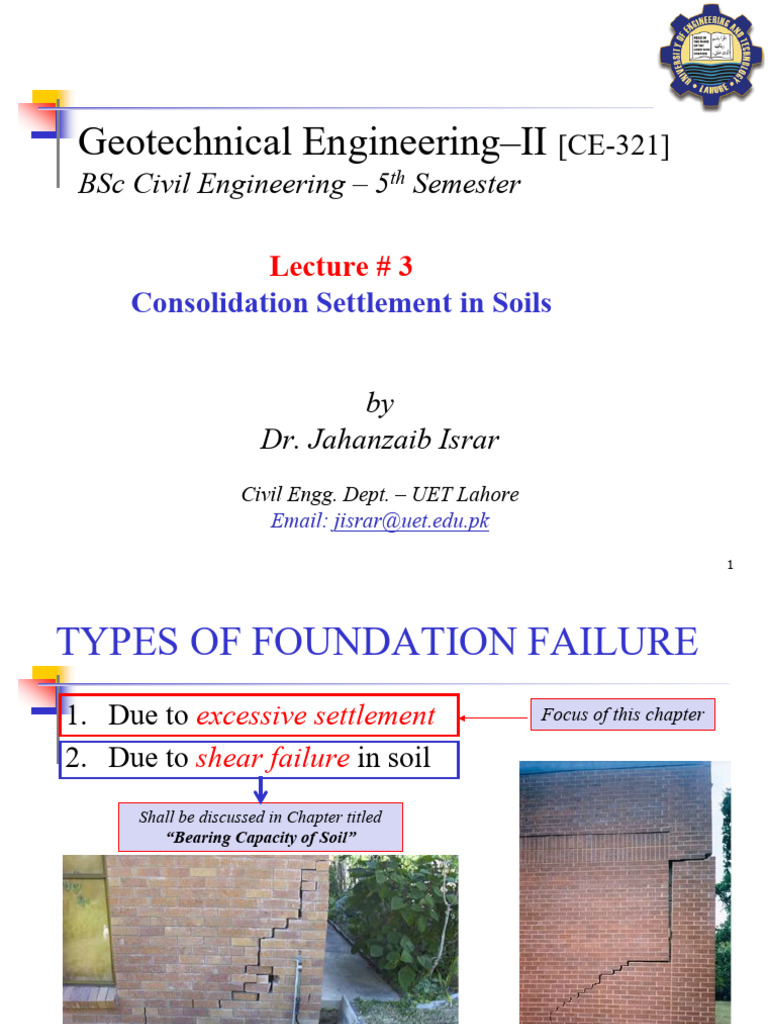 Consolidation Settlement in Soils | PDF | Nature | Building Engineering