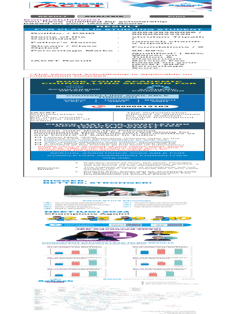 iACST Scholarship Result Notification | PDF
