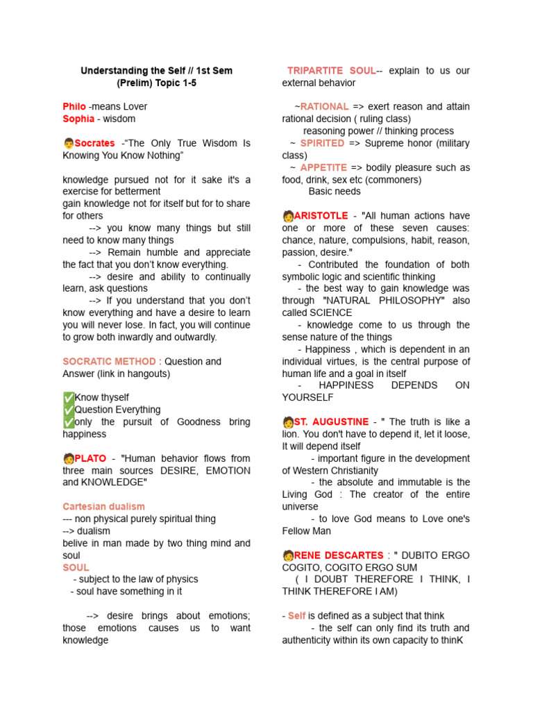 Understanding the Self: Key Philosophical and Sociological Insights ...