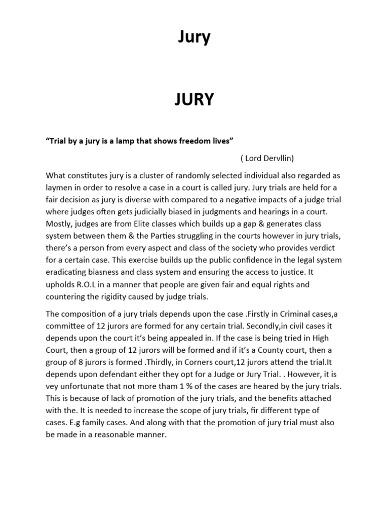 Jury 2 | PDF | Jury Trial | Trials