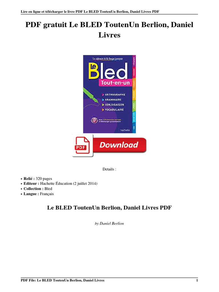 Le Bled Toutenun Berlion D | PDF