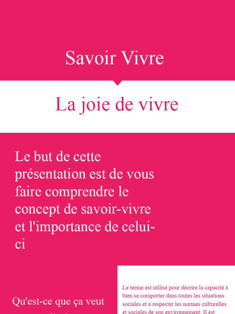 Savoir Vivre | PDF | Étiquette | Conscience