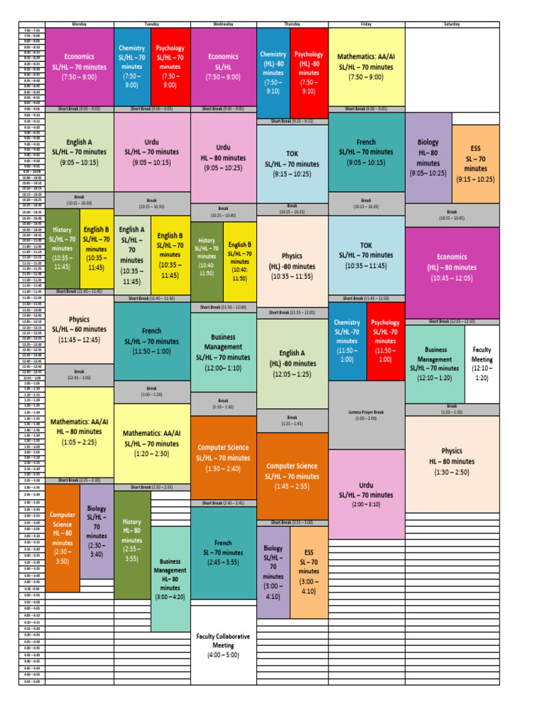 IBDP Timetable LGS JTi-DP1-4th Sep 2023 1 | PDF | Science