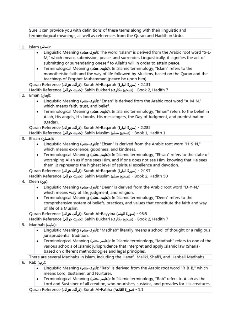 Islamiat | PDF | Hadith | Surah