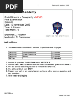 NS Grade 8 Test November 2021 Past Paper | PDF | Planets | Solar System
