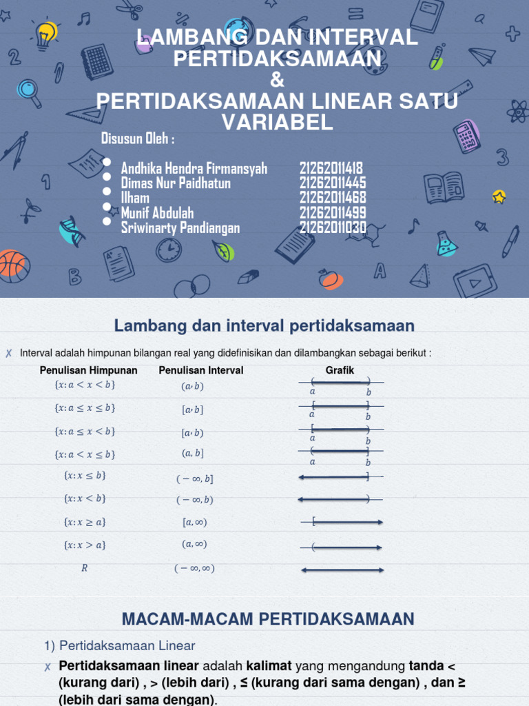 Pertidaksamaan Linear 1 Variabel | PDF