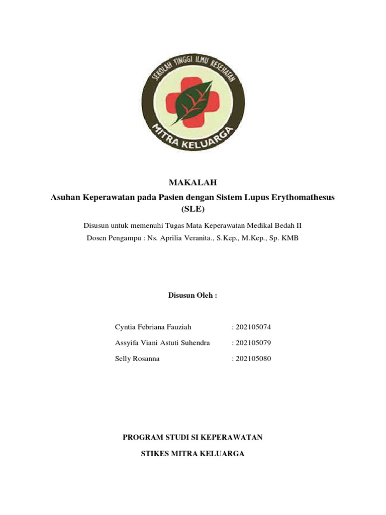Asuhan Keperawatan untuk SLE | PDF | Kesehatan Holistik