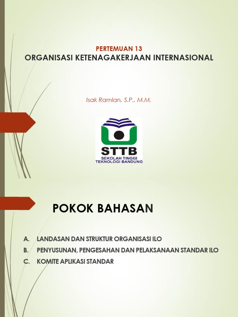 Struktur dan Fungsi ILO | PDF