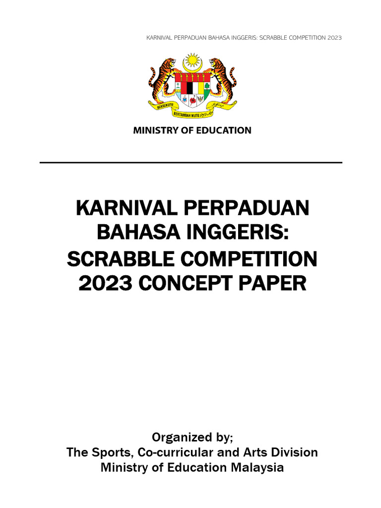 Scrabble Competition Concept Paper 2023 | PDF