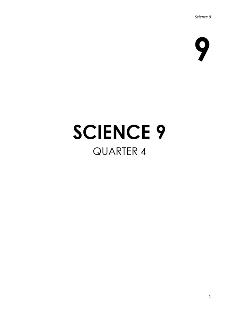 Science 9 4TH Quarter | PDF