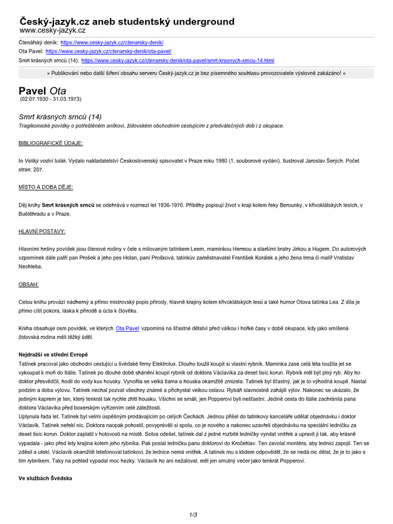 SMRT Krasnych Srncu 14 | PDF