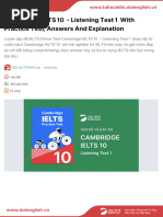 Cambridge 10 Listening Test 1 Guide | PDF | Salmon | Bears