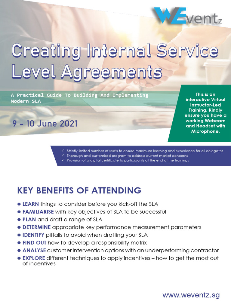 Creating Internal Service Level Agreements - June | PDF