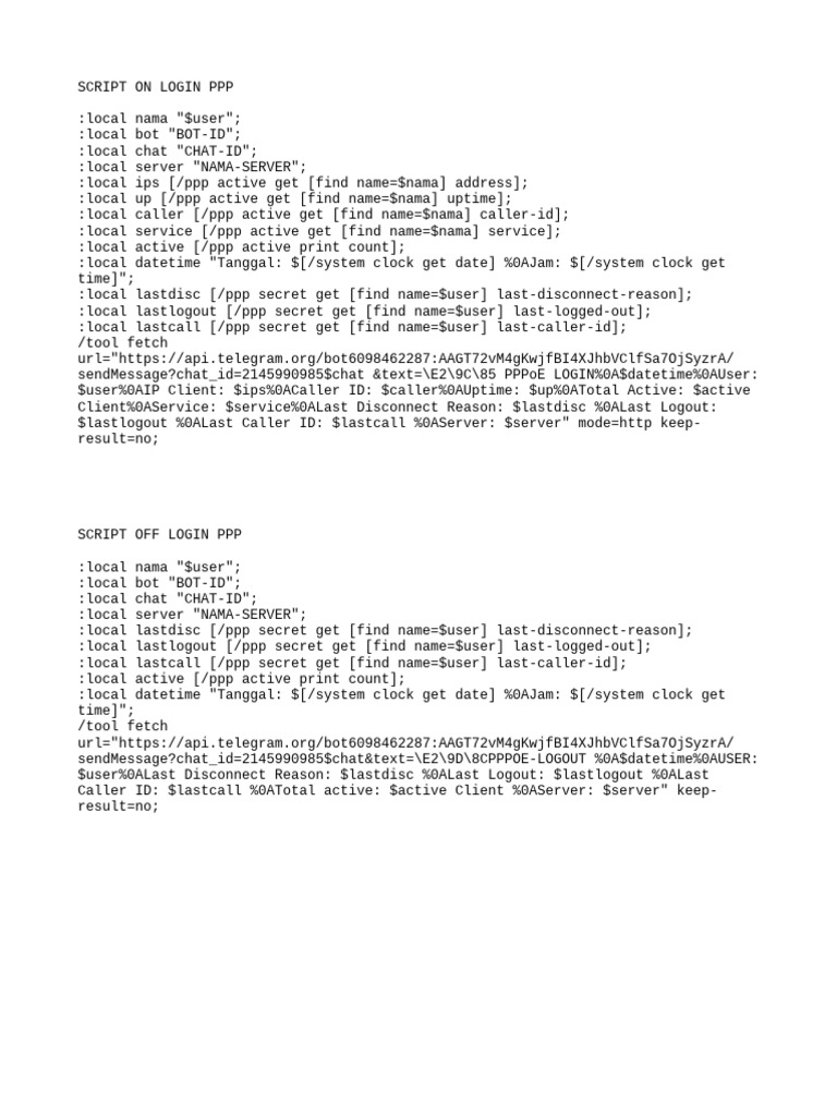 Script Bot Telegram PPP ONOFF | PDF | Law