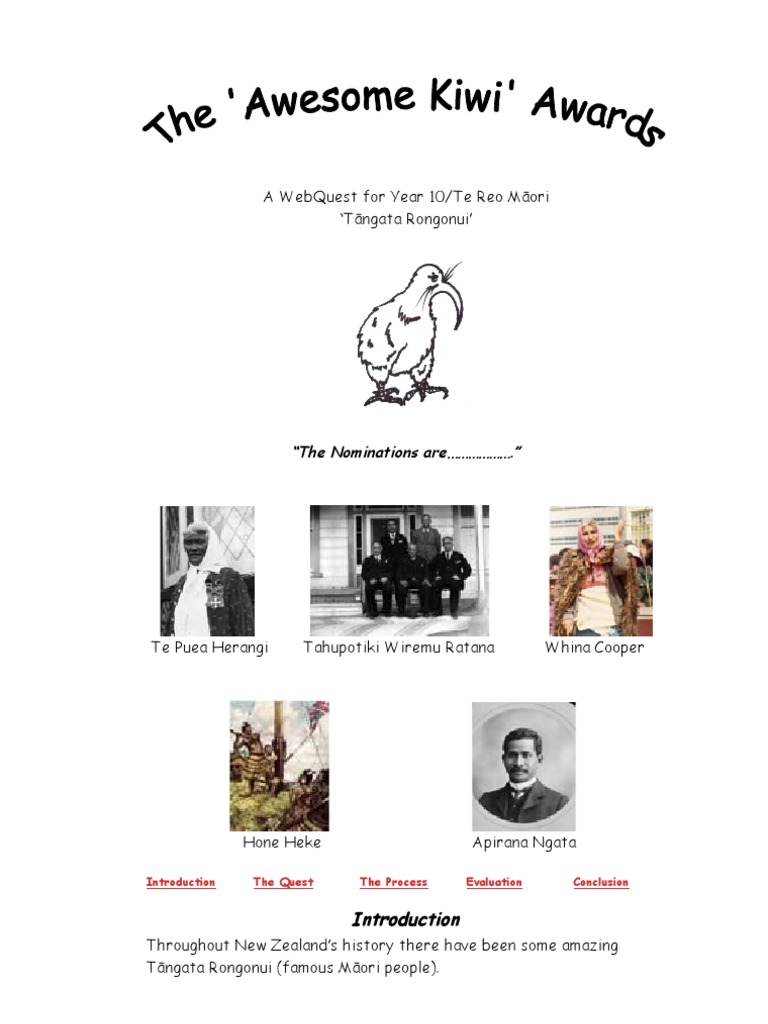 Maori Webquest 10 | PDF | Māori People | New Zealand