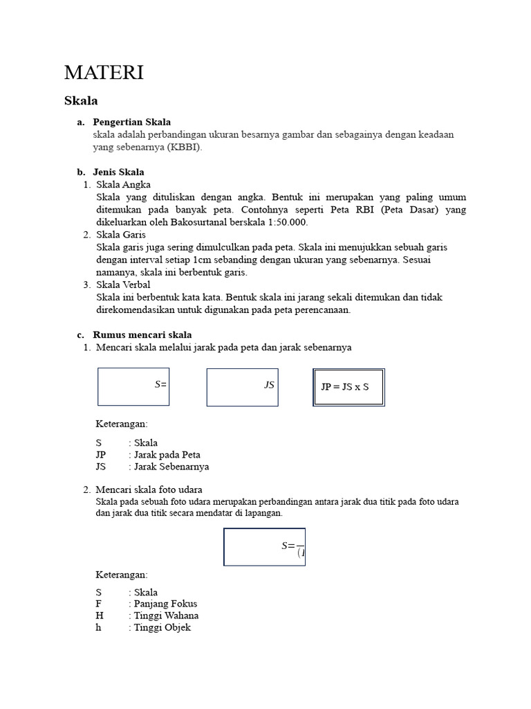 Memahami Skala Peta dan Perhitungan | PDF