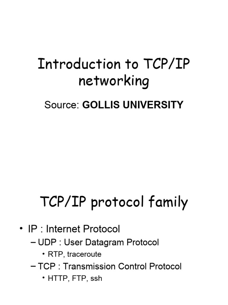 Chapter 2 Tcp Ip Pdf Transmission Control Protocol Internet Protocol Suite 