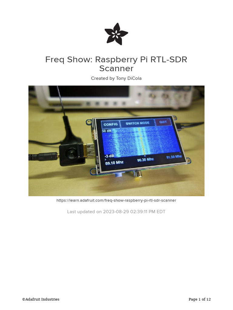 Freq Show Raspberry Pi RTL SDR Scanner | PDF | Software Defined Radio ...